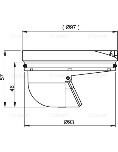 Alcaplast Syfon suchy do APV26, APV26C, APV0060